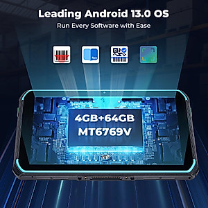 MUNBYN Android Barcode Scanner 082Pro, Android 12 Barcode Scanner, Equipped with Honeywell HS7 Barcode Scanner, and Rugged Tablet Scanner, Android 13 Industrial Tablet, 8" Inventory Tablet, 4GB+64GB