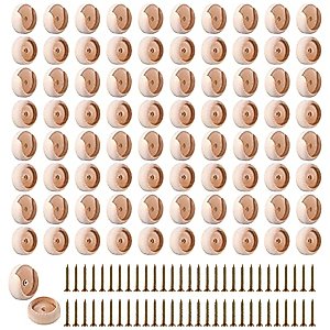 Closet Pole Socket Wooden Closet Rod Holders Closet Rod Bracket Closet Rod Support with Screws for Closet Rod Wardrobe Hallway Bathroom Clothing Store (20 Sets)