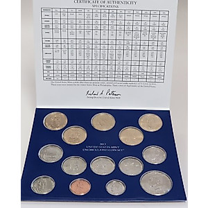2013 US Mint Uncirculated 28-Coin Set With Burnished Dollars