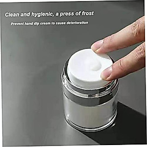 KUYYFDS Airless Pump Jar Empty Refillable Travel Cream Bottle Portable Cosmetic Container 30mlcream Bottle,Airless Pump Jar,Cream Container,Refillable Bottle,Travel Cream Pots,Lotion Pump Containers