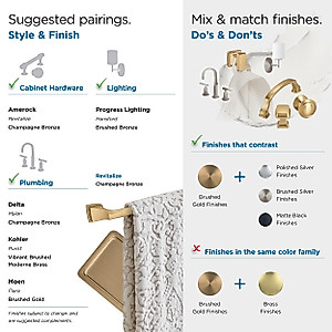 Amerock BH36030CZ | Champagne Bronze Single Robe Hook | 2-1/8 in. (54 mm) Length Towel Holder | Revitalize | Towel Hook for Bathroom | Bathroom Hardware | Bath Accessories