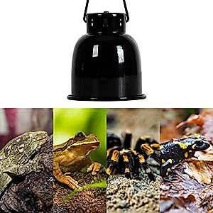 OIIBO Mini Reptile Heat Lamp, 40W Infrared Heat Spot Lamps with 4 Inch Deep Dome Reptile Light Fixture, Red Heat Light for Bearded Dragon Snake Reptiles Amphibians Small Animals