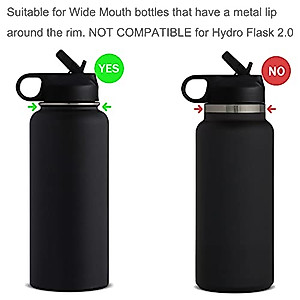 Affute Paracord Handle,Fits Wide Mouth Bottles 12-40 oz, Water Bottle Handle Strap with Safety Ring,Carabiner,Survival Whistle,Compass,Accessories for Walking Hiking Camping (Rainbow 1)