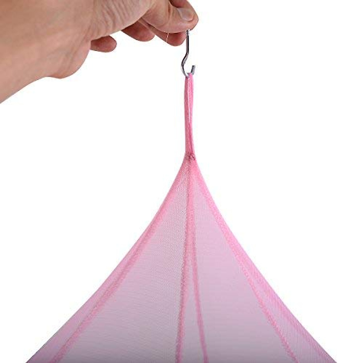 Costzon Kids Bed, Upholstered Platform, Wood Princess Bedframe, Sleeping Bedroom Furniture, Crystal Embedded Bed for Girls, Pink (Pink Net)