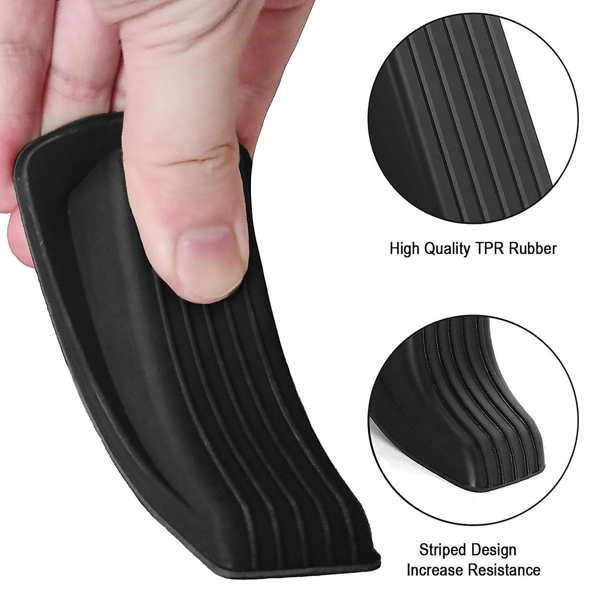Beieverluck 24 Pack Door Stoppers for Bottom of Door Rubber Door Stop Wedge Sturdy Stackable Door Stops for Floor Wall Carpet Heavy Duty Door, Black