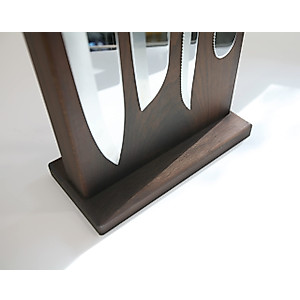 BOUMBI Beautiful Wood Grain Wooden Magnetic Knife Block with Strong Magnets Double Side Cutlery Display Stand Storage Rack (Carbonized Maple Wood)