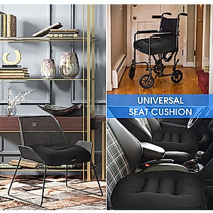 Adult Booster Seat for Car, Portable Booster Seat for Driver, Passenger , 3D Breathable Mesh Non-Slip Seat Cushions with Practical Handle for The Car, Office, Wheelchair (Extra Large) (Black)