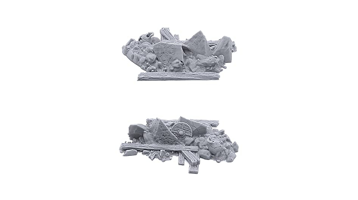 Urban Rubble 3D Printed Terrain for Tabletop RPG Wargames