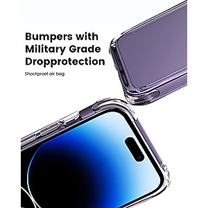 Mkeke for iPhone 14 Pro Max Case Clear, Not Yellowing Phone Case for iPhone 14 Pro Max Clear with Slim Cover & Shockproof Bumper 2022