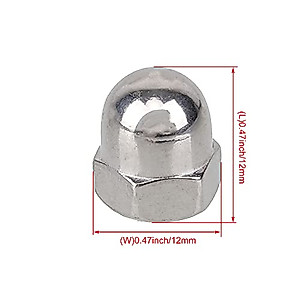 BQLZR 304 Stainless Steel Cap Acorn Hex Nut M6 Right Hand Threads Marine Replacement for 2007 XC90 Plate，Replacement for 2009 S-60 Pack of 10