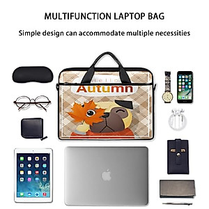 Maple Dog Laptop Computer Bag Waterproof Shoulder Messenger Bag 13-15 inch Durable Laptop Tote Bag with Shoulder Strap Handle Lightweight Crossbody Briefcase