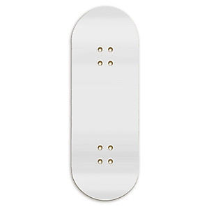 Teak Tuning Teak Swap Fingerboard Deck & Colorblock Wrap - White Snow - Pro Shape & Size, 32mm x 97mm - Maple Deck with Semi-Permanent Vinyl Colorblock