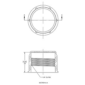Caplugs CD-2 CD Series – Threaded Plastic Cap for Flared JIC Fittings, 1000 Pack, Red LD-PE, to Fit Thread Size 1/4"-36 Protective Closures, Dirt and Moisture Seals, Masking, Painting, Plating
