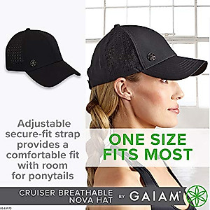 Gaiam Running Hat - Cruiser Nova Breathable,Black