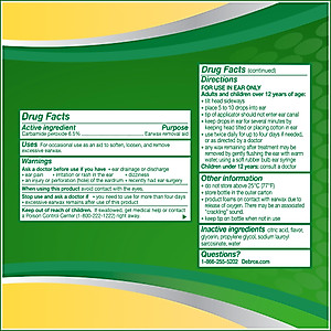 Debrox Ear Wax Removal Drops, Gentle Microfoam Ear Wax Remover, 0.5 Fl Oz, 2 Pack