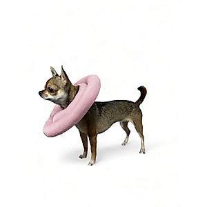 Fluffy Muzzle Soft Dog Cone Collar for Small and Medium Dogs After Surgery, Dog Cone Protection and Comfortable Recovery (Pink, M)