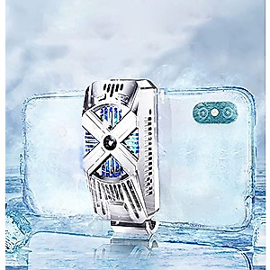 DIAOD Mobile Phone Cooling Artifact Radiator Gaming Universal Phone Adjustable Portable Fan Holder Heat Sink (Color : Silver)