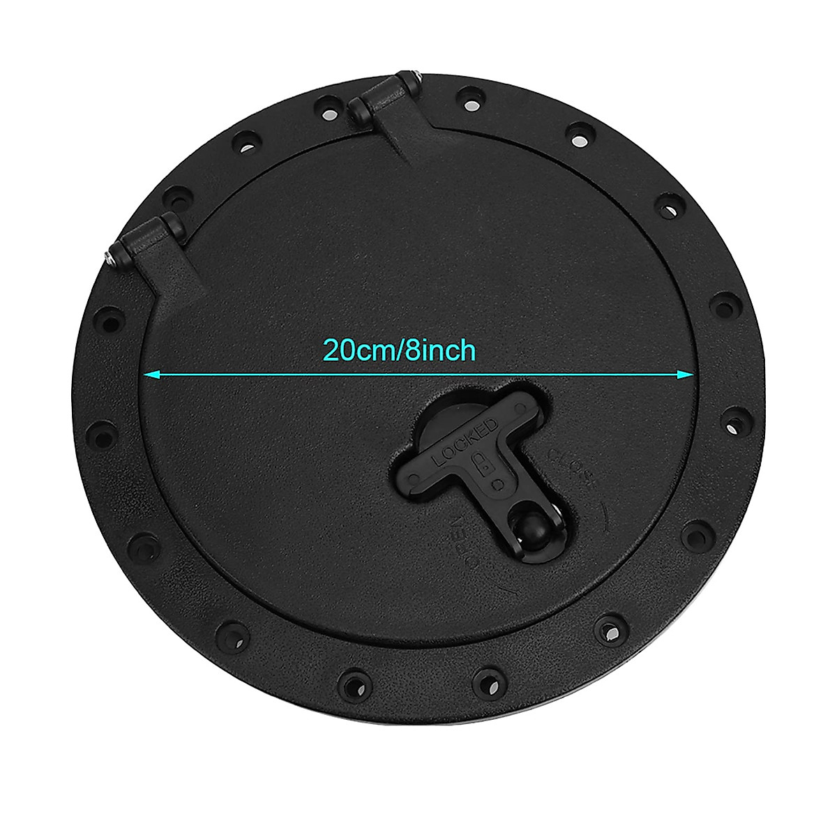 OUKENS Boating Boat Sealing Hatchs Cover, Round Circular Type Lid Waterproof Kayak Accessories W/Storage