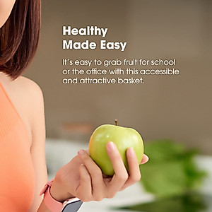 Gourmet Basics by Mikasa Loop and Lattice 2-Tier Metal Rectangular Fruit Storage Basket, 14-Inch, Antique Black