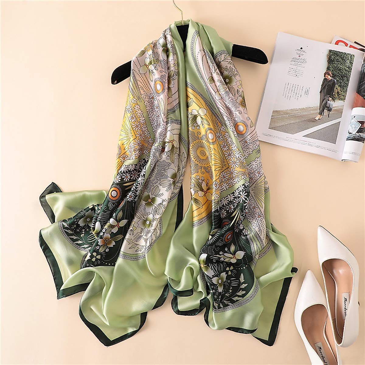 YMXHHB Fashion Scarves Scarf Silk Feeling Scarves Long Lightweight Sunscreen Shawls for Women (Y16)