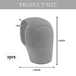 SSNNUU 2Pcs Silicone Car Gear Shift Cover,Great Anti-Slip Automatic Gear Shift Knob Stick Protector for Man&Women Car Decor,Universal Interior Car Accessories for Car SUV Truck (Gray)