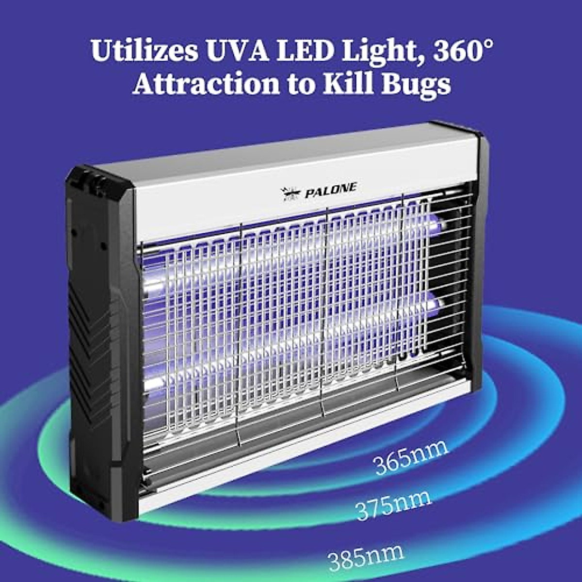 PALONE Electric Bug Zapper 3200V Mosquito Zapper Killer Indoor Insect Killer with Hanging Chain Mosquito Trap with Removable Collection Tray USB Electric Bug Zapper Outdoor for Home Office Warehouse