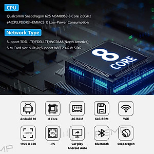 PEMP for BMW F30 F48 F39 NBT EVO Android 13 10.25" 1920x720 Screen, Qualcomm 8core 4G+64GB CarPlay Android Auto Monitor, for BMW 3 Series X1 X2 (2017-2019) NBT EVO ID6