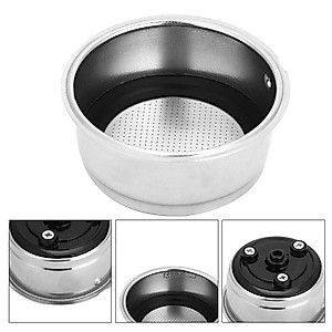 cdipkif 2Pack Pressurized Coffee Filter Basket 51mm Coffee Portafilter Basket Detachable Espresso Machine Portafilter Basket Replacement (single double serving suit)
