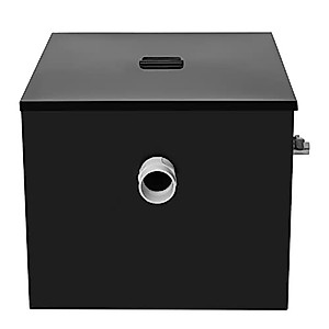 40 LB Commercial Grease Interceptor, Oil-Water Separator, Grease Interceptor Trap with Side Water Inlet, Under Sink Grease Trap for Restaurant Canteen Factory Home Kitchen