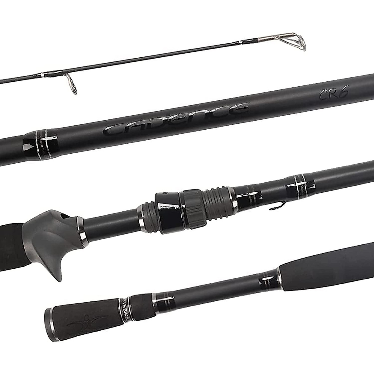 Cadence CR6B Baitcasting Rods Fast Action Fishing Rods Lightweight Portable Casting Rods with 30 Ton Carbon Exposed Blank Reel Seat Stainless Steel Guides with SiC Inserts Baitcast Rods