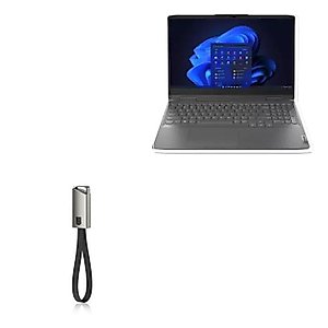 BoxWave Cable Compatible with Lenovo LOQ 16" AMD (RTX 4050) - USB Type-C Keychain Charger, Key Ring USB Type-C to Type-A 8 in USB Cable - Jet Black