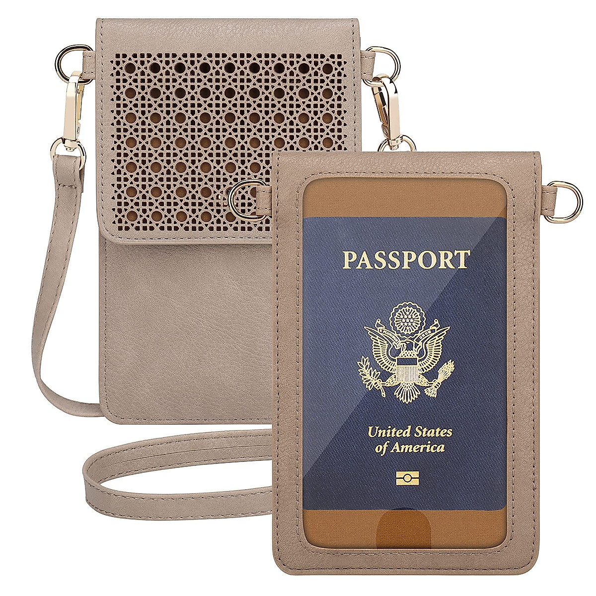 AnsTOP Small Crossbody Cell Phone Purse for Women - Lightweight PU Leather Crossbody Bag for Women Mini Phone Pouch Purse Best Gift