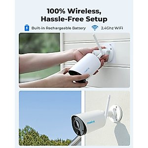 REOLINK Solar WiFi Camera Security Outdoor, Wireless Battery Powered, 3MP, 2-Way Talk, Night Vision, PIR Motion Detection, Works with Alexa/Google Assistant for Home Surveillance, IP65 Waterproof