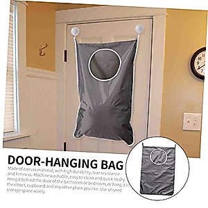 HOOTNEE 1pc Storage Bag Hanging Hamper Door-hanging Bag Multifunctional Bag Door Hanging Laundry Bag Back of Door Laundry Bag Oxford Pouch Hanging Laundry Basket Oxford Fabric Dark Grey