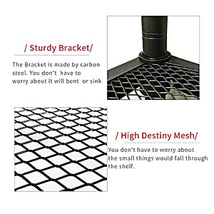 OVICAR 4-Tier Wire Storage Shelves, Adjustable Shelving Units with Wheels, Steel Metal Storage Rack for Kitchen Pantry Closet Laundry, Durable Organizer Garage Tool Storage Shelf (Grey, 4 Tiers)