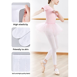 PUPIU Toddler Tights Ballet Tights for Girls Pantyhose School Uniform Dance Tights Light Green S