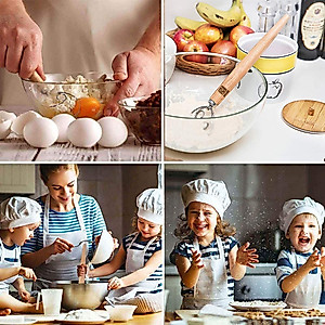 Natluss Original Danish Dough Whisk Dutch Style 13" Stainless Steel Large Wooden Hand Dough Mixer Baking Tool For Bread, Batter, Cake, Pastry, Pancake mixer, Cookie Dough Mixer For Cooking and Baking