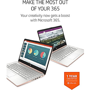 2022 HP Pavilion Laptop, 14-inch HD Touchscreen, AMD 3000 Series Processor, Long Battery Life, Webcam, HDMI, Windows 10 + One Year of Office365 (14, 16GB RAM | 320GB Storage, Rose Gold)
