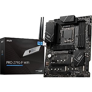 MSI PRO Z790-P WiFi ProSeries Motherboard (Supports 12th/13th/14th Gen Intel Processors, LGA 1700, DDR5, PCIe 5.0, M.2, 2.5Gbps LAN, USB 3.2 Gen2, HDMI/DP, Wi-Fi 6E, Bluetooth 5.3, ATX)