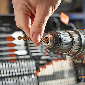 VonHaus 246-Piece Drill and Drive Bit Set with Titanium Coated HSS Bits and Storage Case for Drilling Metal, Masonry, Wood and Plastics