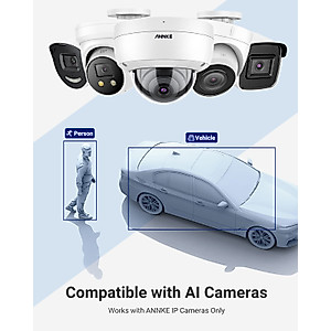 ANNKE 12MP 16 Channel PoE NVR with 2TB Hard Drive, Ultra HD Home Security Network Video Recorder Supports 12MP/8MP/5MP/6MP/4MP ANNKE PoE IP Cameras, 24/7 Surveillance Recording, 4CH AI Features