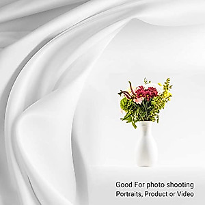 Julius Studio 10 x 12 feet Pure White Backdrop Screen Long-Life Reusable Background, Higher Density Than Market Standard Thick 150GSM Synthetic, Photography Video Studio, Events, Streaming, JSAG208