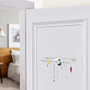 Haosuny White Coat Hooks for Doors - Wall Coat Rack with Hooks, Wall Mounted Coat Rack (01)