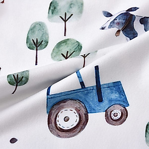 Newborn Neutral Farm Animal Clothes Knotted Sleeper Gown Unisex Baby Boy Girl Cow Nightgown Gifts Infant Western Outfit