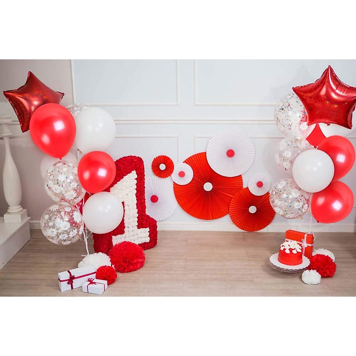 Treasures Gifted Metallic Red Balloons - Pearlized Ruby Red Balloons - Globos Metalicos Rojos, Red Latex Balloons 12 Inch, Globos Rojos Metalicos - Bulk Red Balloons 100 Pack