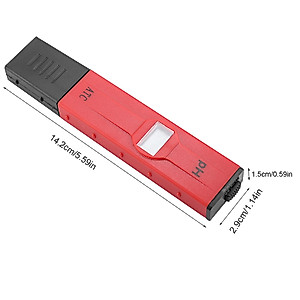 GLOGLOW PH Tester, Auto Temperature Compensation PH Meter Pen, for Aquarium Food Beverage School Laboratories Drinking Water