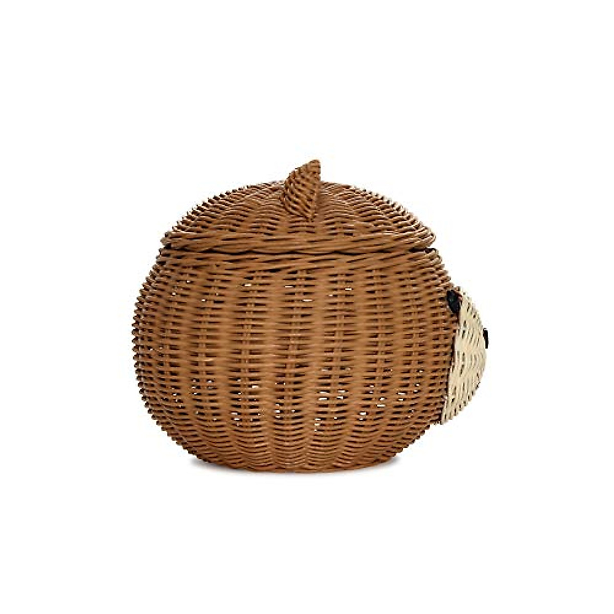 G6 COLLECTION Bear Rattan Storage Basket With Lid Decorative Bin Home Decor Hand Woven Shelf Organizer Cute Handmade Handcrafted Gift Art Decoration Artwork Wicker Bear (Bear Head)
