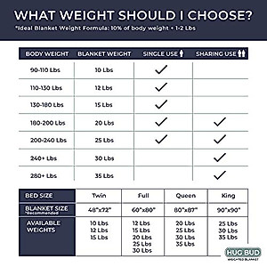 Hug Bud Weighted Blanket - 60" X 80" - 15-lbs - No Cover Required - Fits Queen/King Size Bed - for 110-150-lb Adult - Silky Minky Grey - Premium Glass Beads - Calming Stimulation Sensory Relaxation