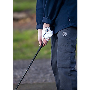 Grip-Par Junior golf glove for grip training recommended by PGA Professionals– R&A Approved – 9/10years –Right hand – Cabretta Leather - White/Blue Trim