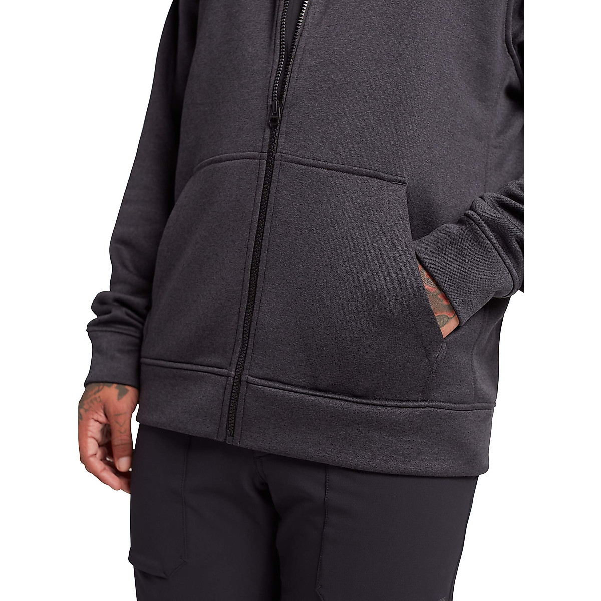 Burton Men's Oak Full-Zip Hoodie, True Black Heather, L